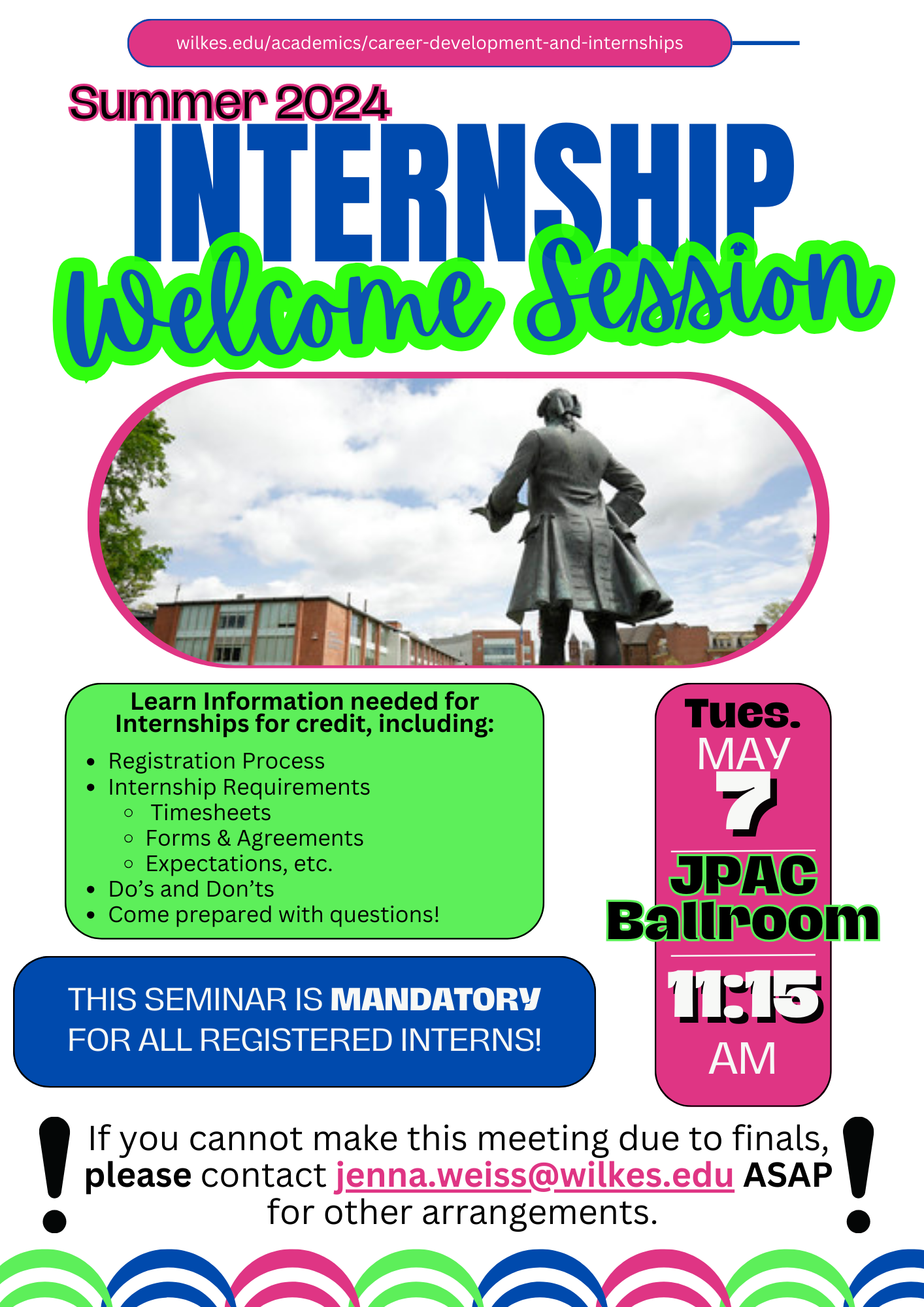 *Mandatory* Summer Internship Welcome Session – Today@Wilkes